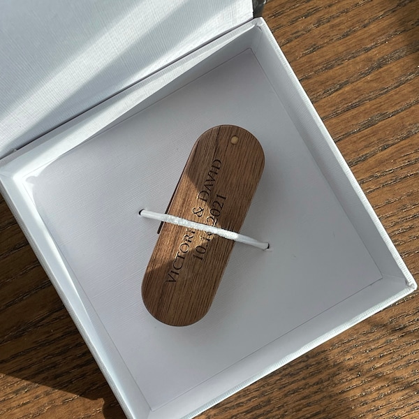 Wooden USB Stick. Wood USB Flash Drive Engraved With Logo or Text ...
