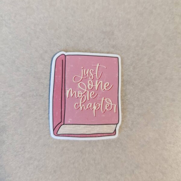 Reading Water Bottle Sticker| Book Pun Sticker | Just One More Chapter ...