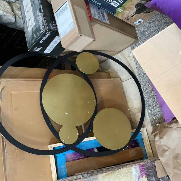 Matte Black Abstract Bubbles Metal Wall Art, Metal Bubles Sign for Wall ...