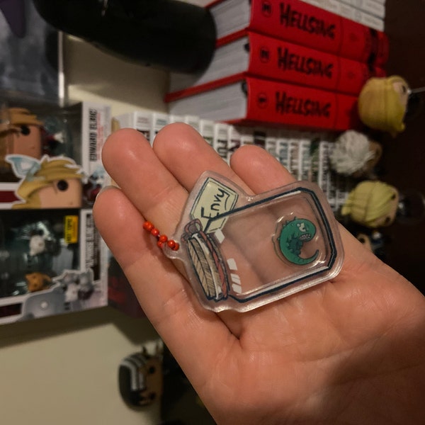 Mind Flayer Tadpole in a Flask Baldurs Gate 3 Acrylic Shaker Charm ...