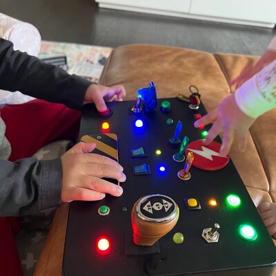 LED Light Switch Board for Toddler Electronic Busy Board for Travel ...