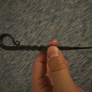 Wand of Iron Hand Forged Magic Wand With Twist Handle for Spell Craft ...