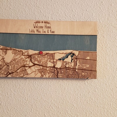 Personalised Map Location Key Holder for Wall, Custom Magnetic Key ...