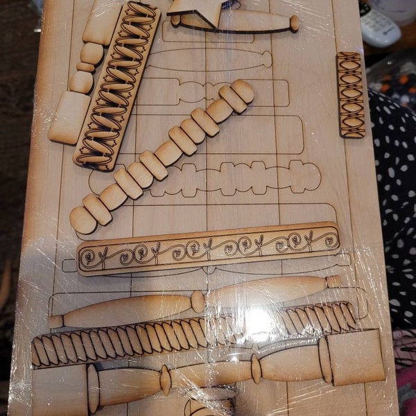 Farmhouse Barn and Animal DIY Craft Kit - Wooden Craft Kit, Unfinished ...