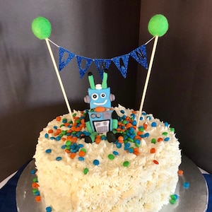 Robot Fondant Cake Topper | Etsy