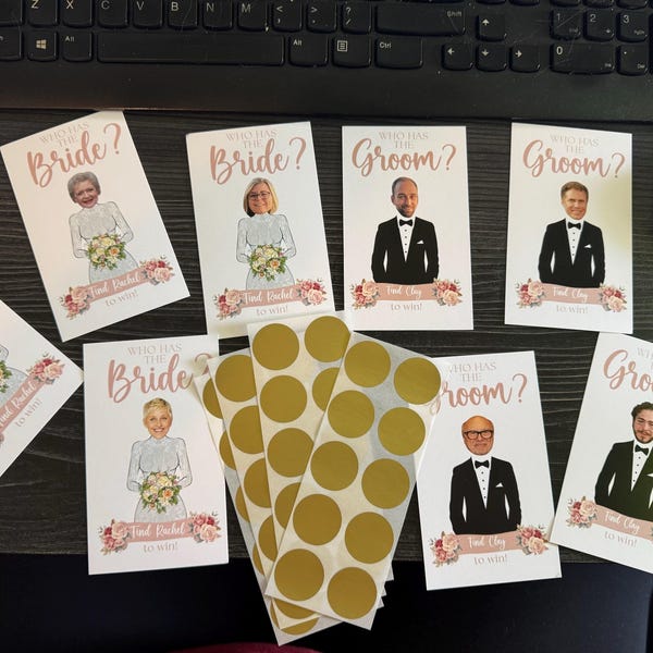 Personalized Bridal Shower Scratch off Game - Who Has the Bride and Who ...