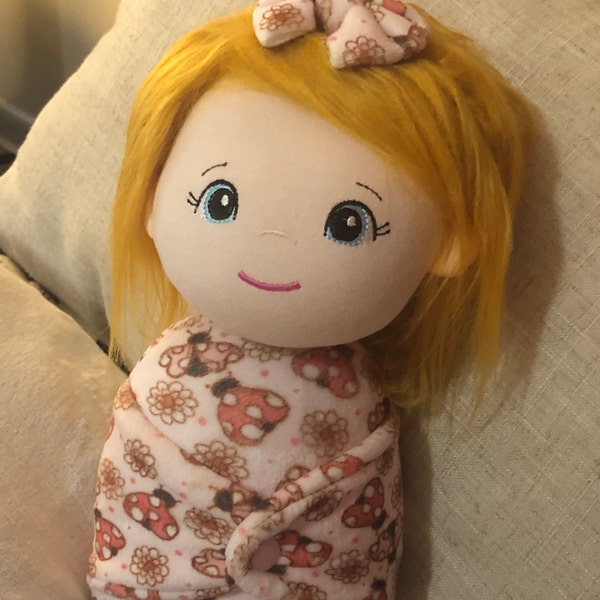 Swaddle Baby Doll "woodland" Print Minky Handmade Waldorf Inspired ...