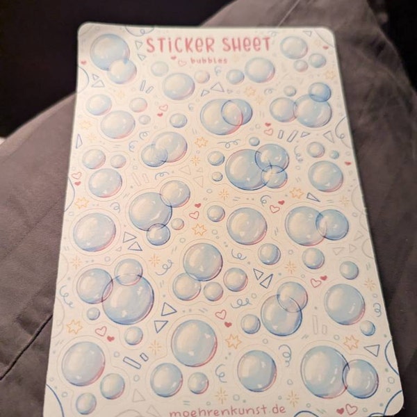 Sticker Sheet - Bubbles | Journal Stickers, Planner Stickers, Scrapbook ...