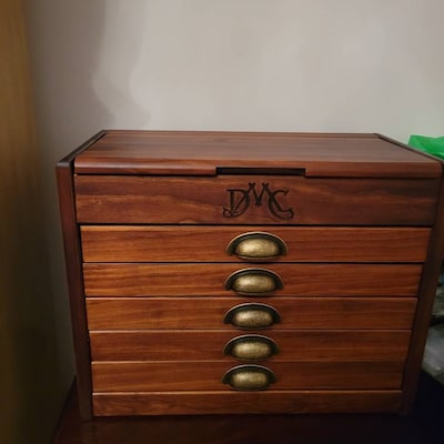 DMC Wooden Collectors Box Includes 1x Skein of All 500 Stranded Cotton ...