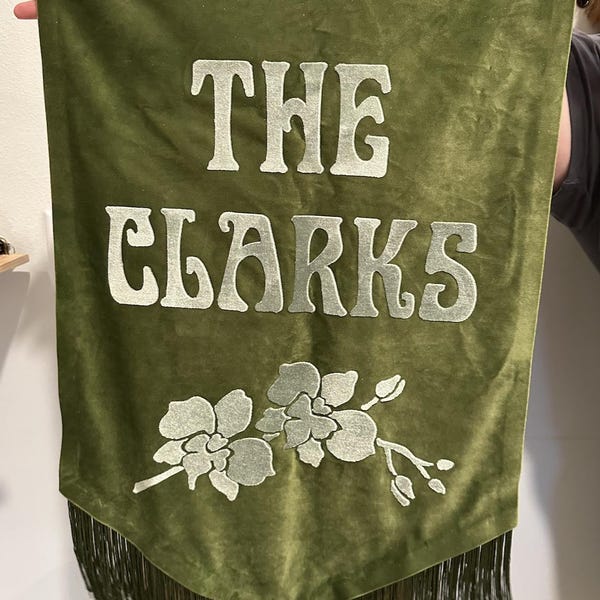 CUSTOM - Velvet Fringe Banner - Etsy