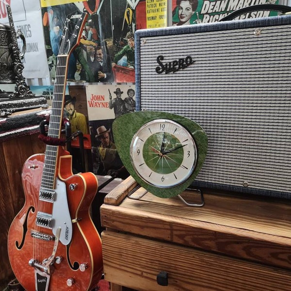 Handmade Asymmetric Mantle Clock, Queens Gambit Style Clock, Avocado ...