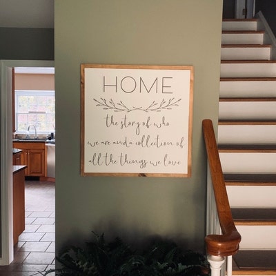 Home Story Wooden Wall Art Sign - Etsy