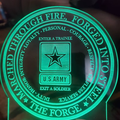 ARMY Forge Medallion LED Acrylic Personalized Light - Etsy