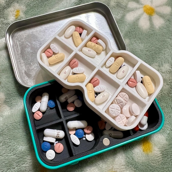 Day & Night Pill Organizer Insert for Altoids Tin – 3D Printed ...
