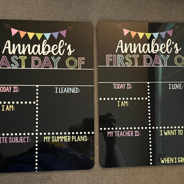 First and Last Day of School Sign, Liquid Chalk Dry Erase School Board ...