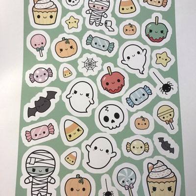 Halloween Kawaii Clipart Set Cute Halloween Clip Art Kawaii Pumpkin ...