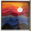3d Sunset View Shadow Box, 3d Layered Art, Paper Cut,files for Cricut ...