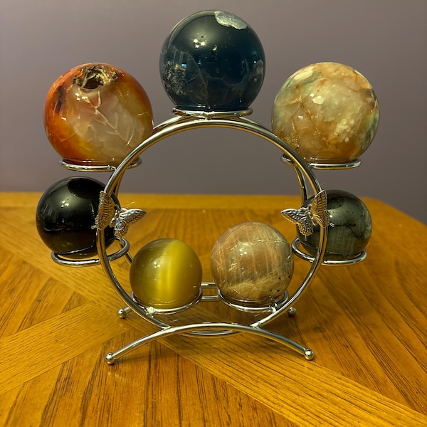 Beautiful Phoenix Crystal Sphere Display Bird Crystal Ball Holder Home ...