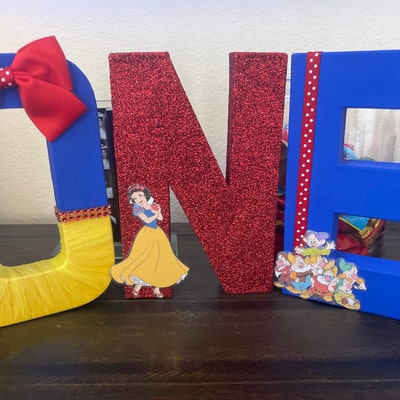 Inspired Snow White Letters Party Decoration Paper Mache - Etsy