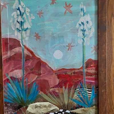 Yucca Plant Painting Succulent Art Print Agave Wall Art Aloe Painting ...