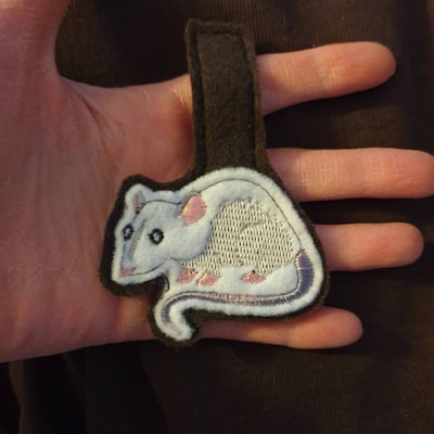 Rat Embroidery, Rat Key Fob, Chinese New Year, Year of the Rat Key Ring ...