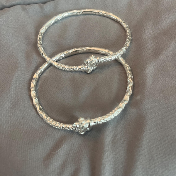 Fist .925 Sterling Silver West Indian Bangles, Bangle Set, Caribbean ...