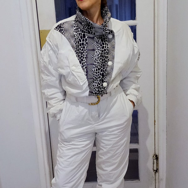 Vintage DESCENTE Ski Suit Multi Colour Ski Suit Snowboarding Suit Vintage Ski Overall Winter ...