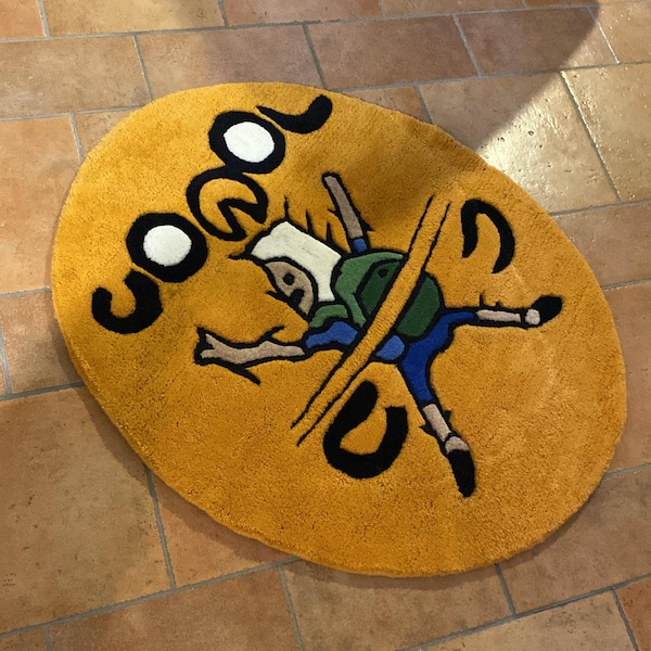Adventure Time Finn Ramen Rug – Handmade Cartoon Noodle Mat – Colorful ...