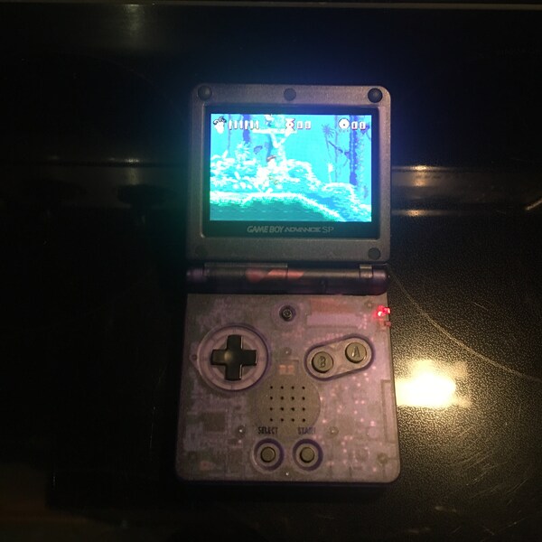 Gameboy Advance SP IPS V2 Screen Mod Dark Transparent Purple - Etsy