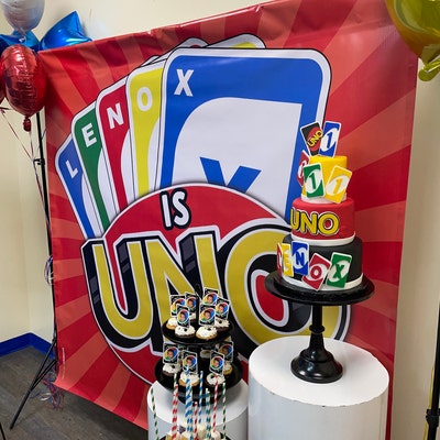 Backdrop Background Custom Step and Repeat Uno Card Game Birthday - Etsy