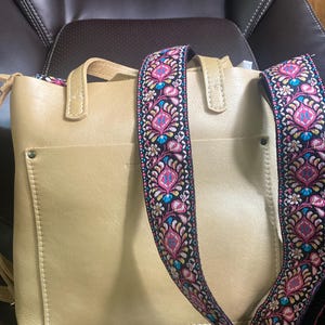 Slim Retro Purse Strap, Geometric Pattern, Replacement Crossbody Strap ...