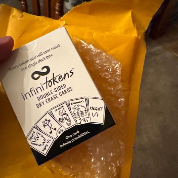 Infinitokens Dry Erase Cards/tokens - 25-pack (double-sided, Erasable ...