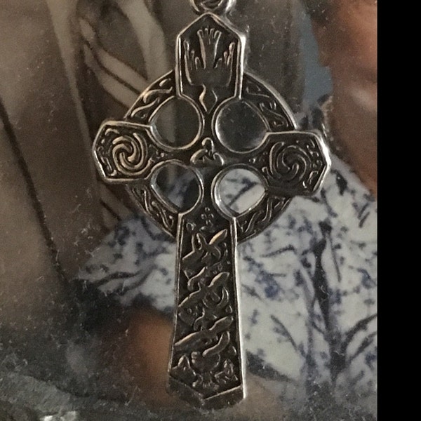 Celtic Trinity Cross in Sterling Silver - Etsy