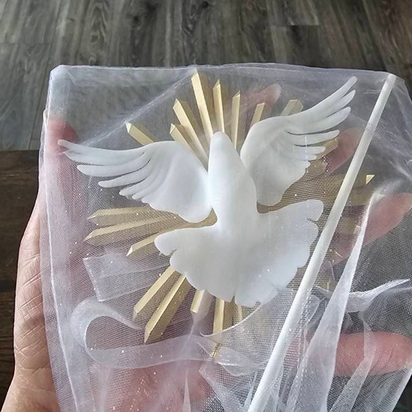 Holy Spirit Cake Topper / Floral Ornament - Etsy