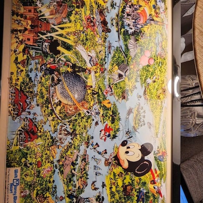 Disney World Map Vintage Disney Map Panoramic Birds Eye View Map of ...