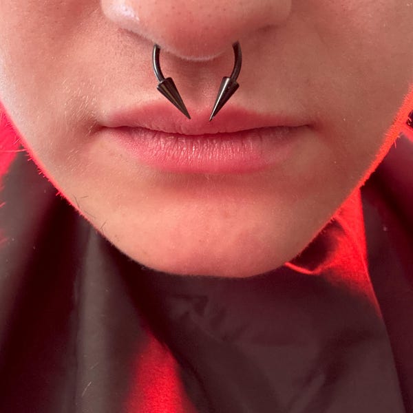 Extreme Long Spikes, Good for Labret Cheek, Piercing, Medusa, Monroe ...