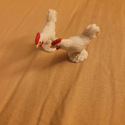Tiny Rooster Figurine Soft Plastic Chicken for Fairy Garden, Diorama ...