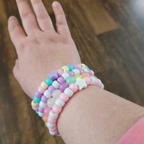 Custom Kandi Cuff, Create Your Own Rave Jewelry, You Pick Colors and ...