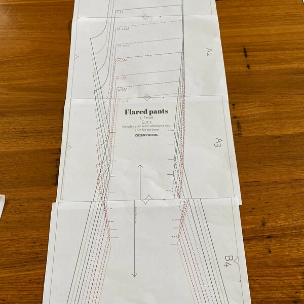 Flared Pants Pattern for Girls, Flared Pants Sewing PDF, Toddler Girl Patterns, DIY Craft ...