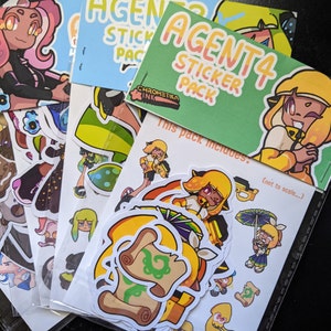 Splatoon Great Zapfish and Mini Zapfish Sticker Bundle - Etsy