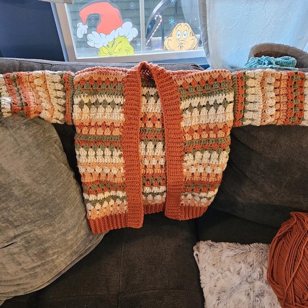 Crochet Cardigan Pattern With Video Tutorial | Riverbed Cardi Junior ...