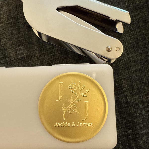 Personalized Book Stamp | Custom Library Seal Embosser | Gift for Book ...