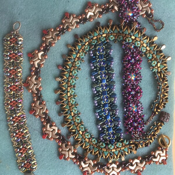 Tadpoles Bracelet - Beading Tutorial -zoliduo Superduo Pearls Drops ...