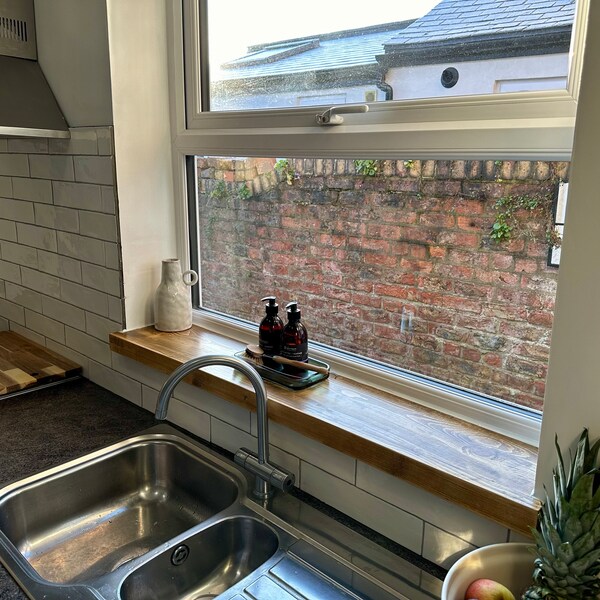 Rustic Window Sills, With Front Lip | Window Ledge Shelf | Farmhouse ...