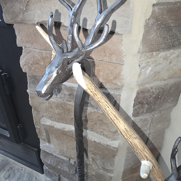 Stag Fire Poker / Blacksmith Fire Pit Tool / Hand Forged - Etsy