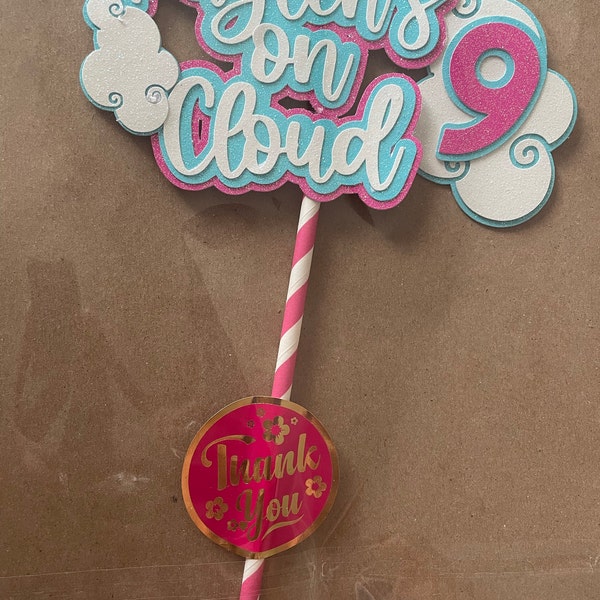 Cloud 9 Cake Topper, Cloud Nine Cake Topper, Cloud 9 Decor, Cloud 9 ...
