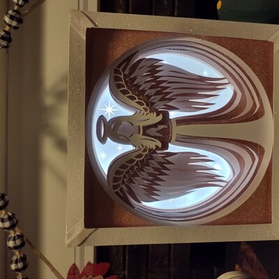 3D ANGEL Svg 3D Christmas Svg CHRISTIAN Svg CHRISTMAS Shadow Box Svg ...