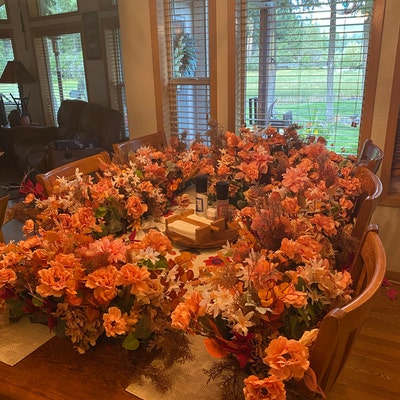 Rustic Wedding Backdrop Wedding Arch Flowers Wedding Swag Tieback Fall ...