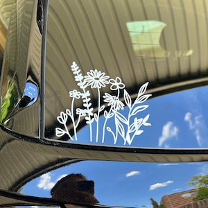 Wildflower Decal, Boho Car Decal, Gift for Plant Lovers, Plant Lover ...