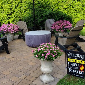 Welcome to Our Fire Pit-garden Sign-camping Sign-personalized Flag ...